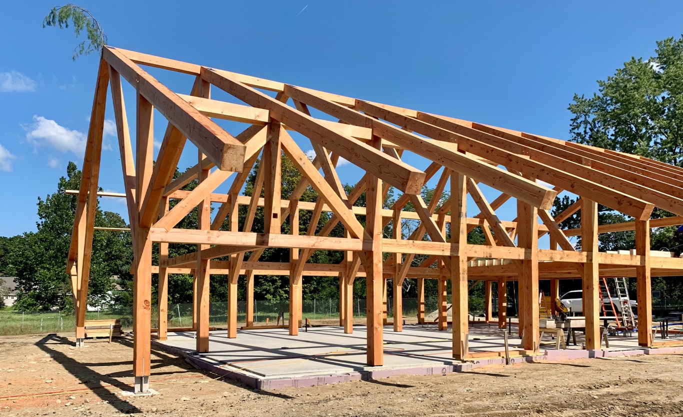 Traditional Heavy Timber Frame Clad in CLT - Payette