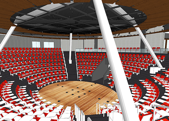 Meditech Corporate Auditorium in the Round, Design Ideas - Payette
